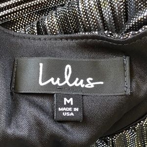 Lulus | Tops | Lulus Midnight Kiss Black Silver Crop Top | Poshmark
